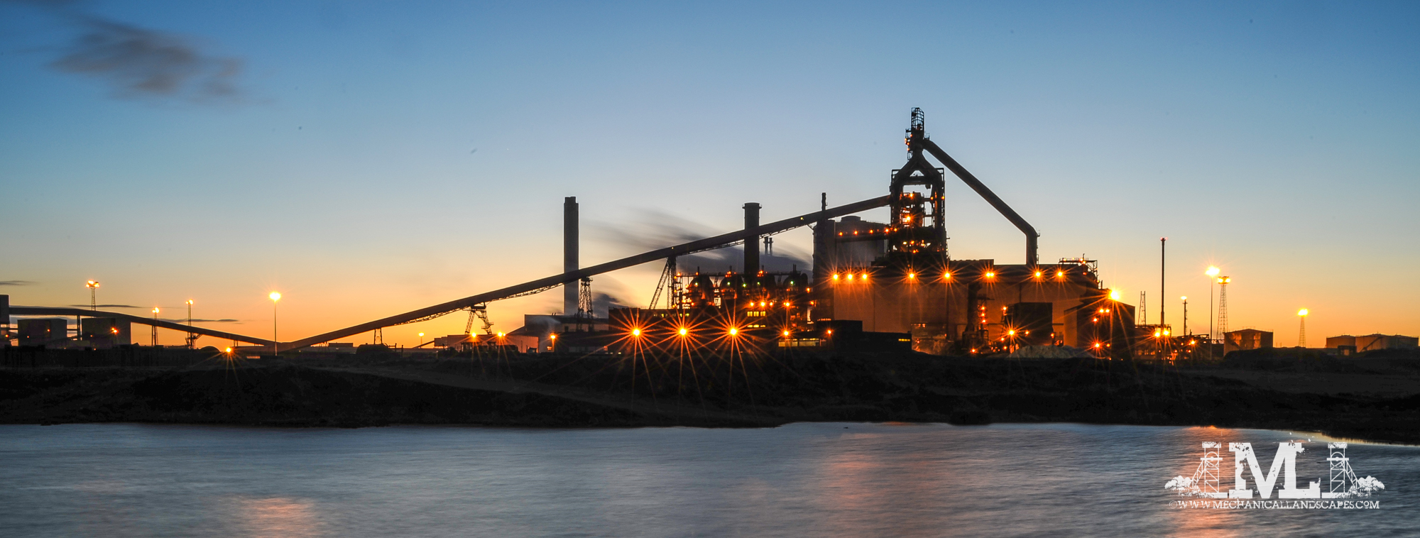 #678 – Redcar steelworks at night – Mechanical Landscapes