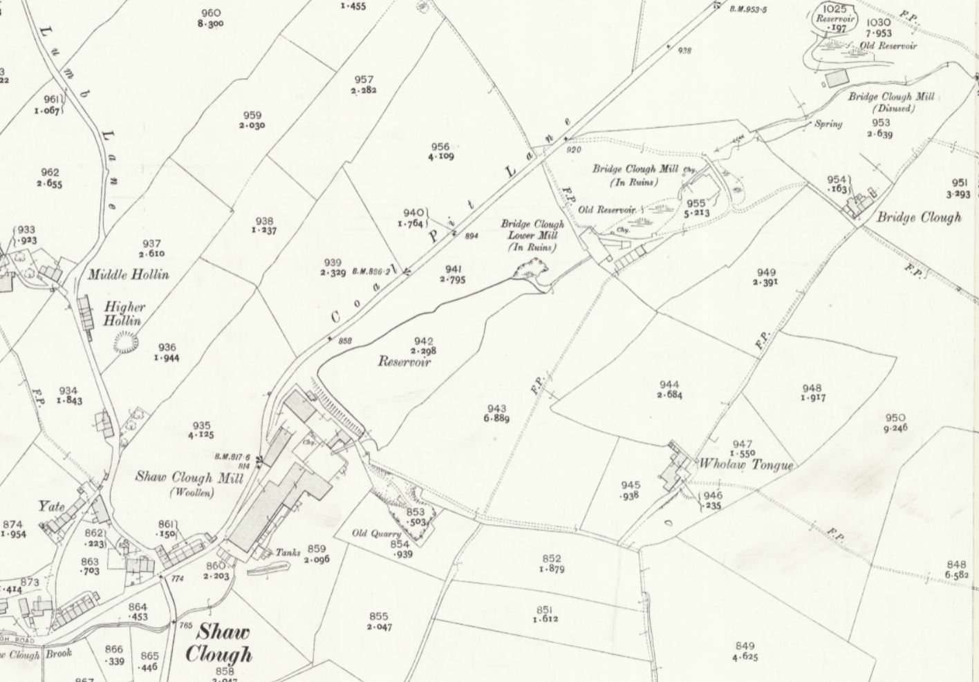 #609 – Lancashire Rural Industry 3 – Bridge Clough Mill Chimneys ...